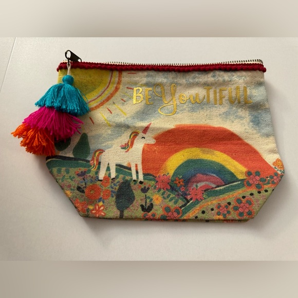 NATURAL LIFE | Bags | Natural Life Unicorn Rainbow Makeup Pencil Bag ...